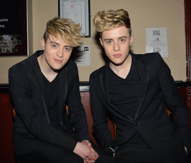 Jedward pose at The Olympia Theatre - VIP Magazine