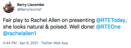 Viewers full of praise as Rachel Allen guest presents RTE's Today Show ...