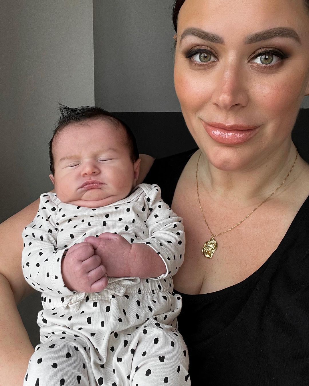 Joanne Larby shares update one week after giving birth to her son River ...
