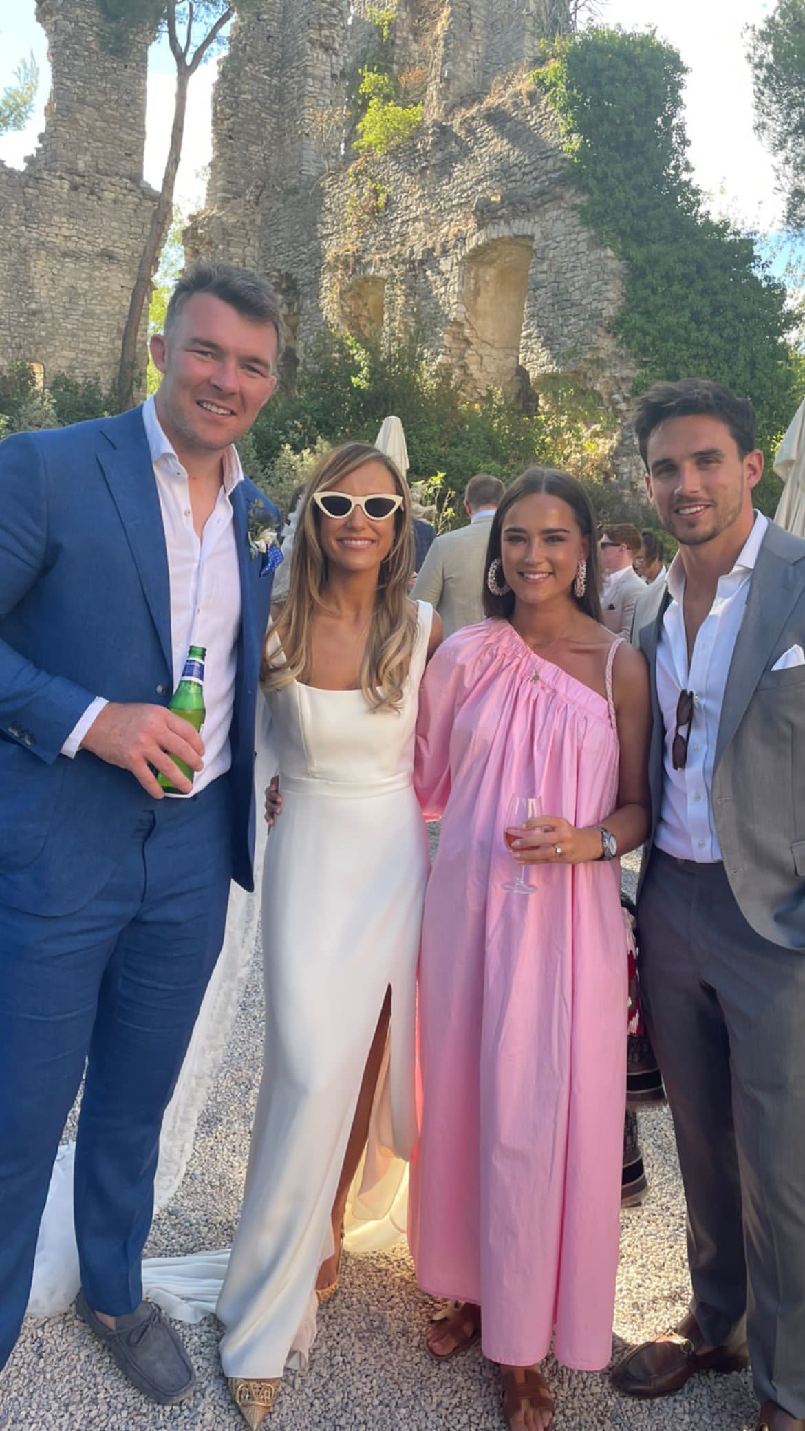 Rugby star Peter O'Mahony celebrates marriage to Jessica Moloney with a ...