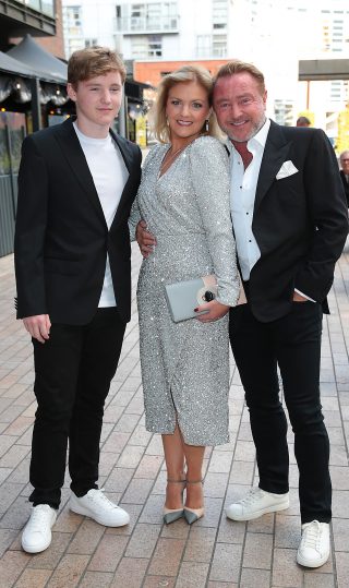 Michael Flatley makes rare appearance with wife and son at premiere of ...