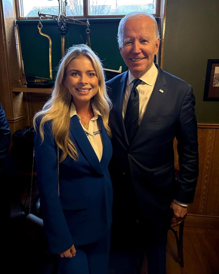 Rob Kearney and Jess Redden meet US President Joe Biden