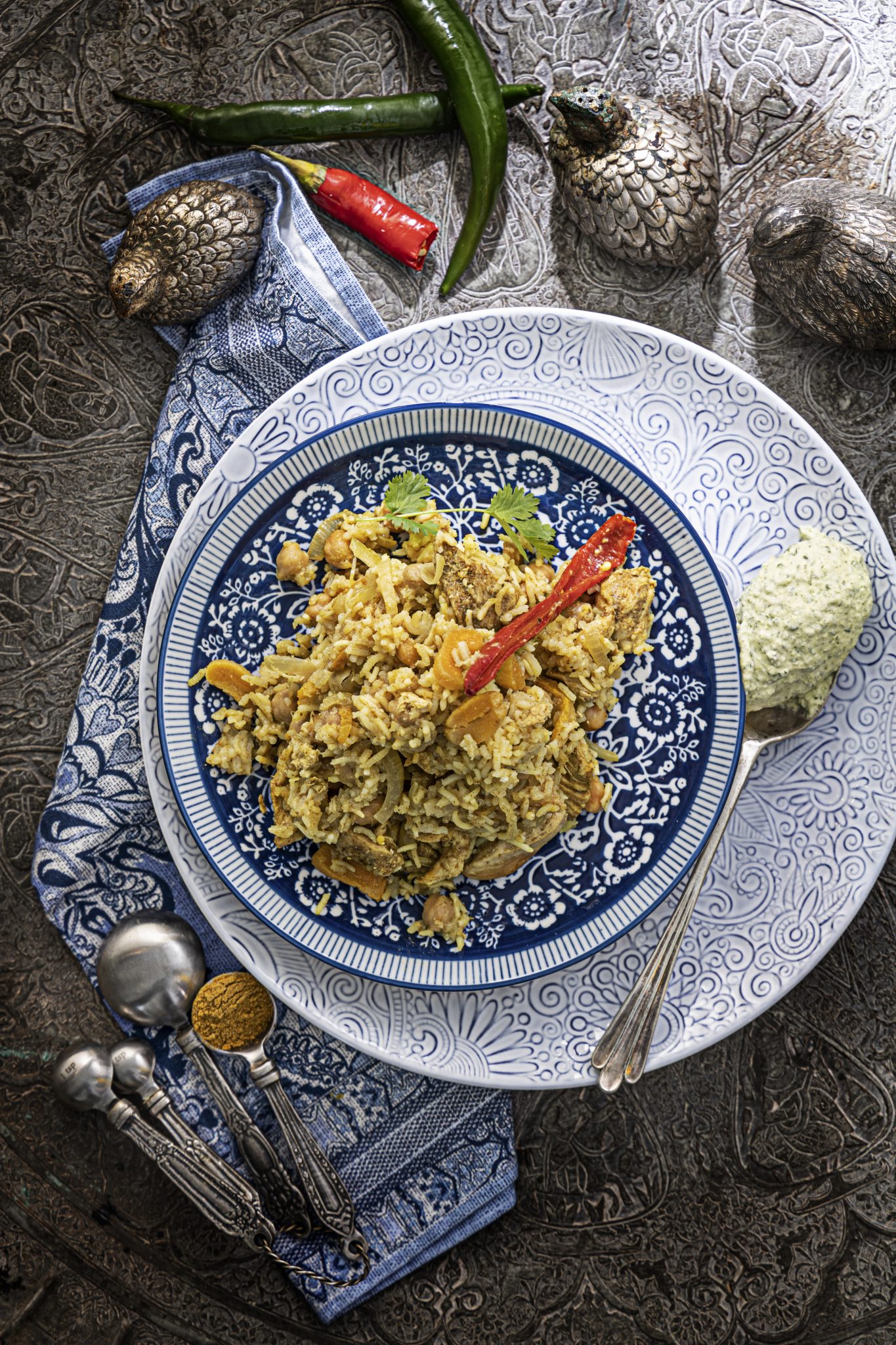 RECIPE: Coronation chicken rice with lime and coriander cream
