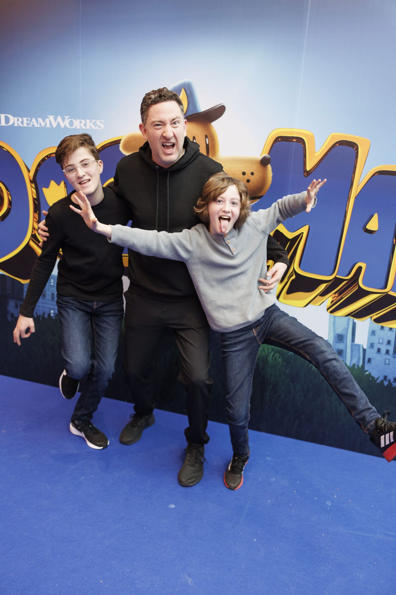 Well-known faces with kids step out for Dog Man premiere