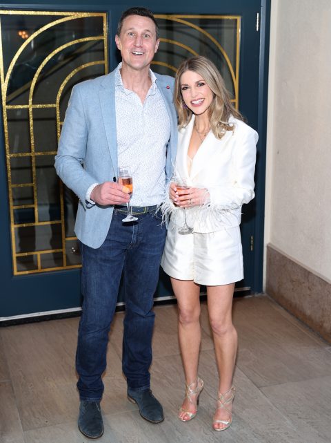 Amy Huberman steps out with husband to launch wine range