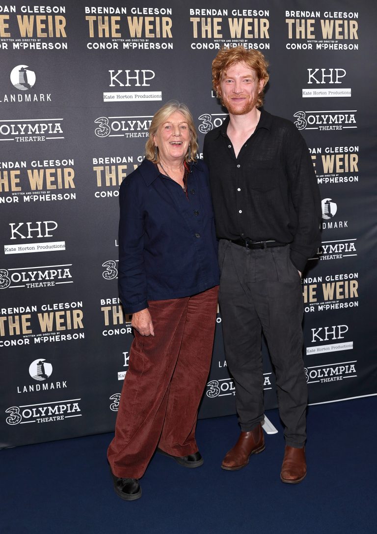Domhnall Gleeson walks Dublin red carpet with his mother