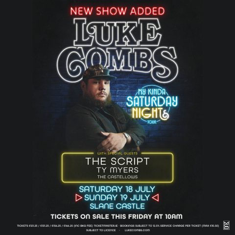 Luke Combs announces a second Slane date