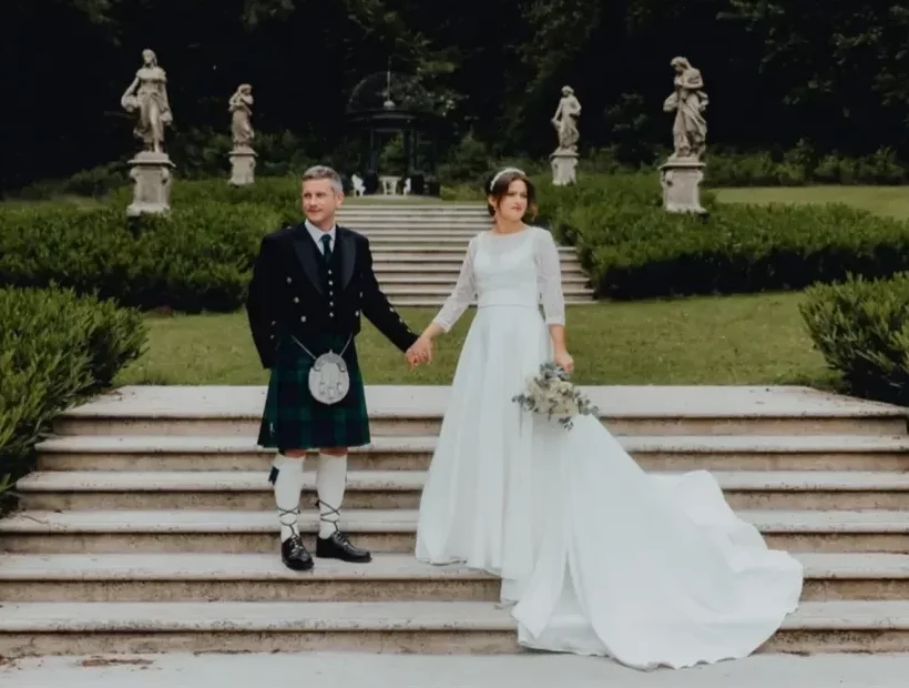 Irish F1 star Bernie Collins ties the knot in Celtic wedding